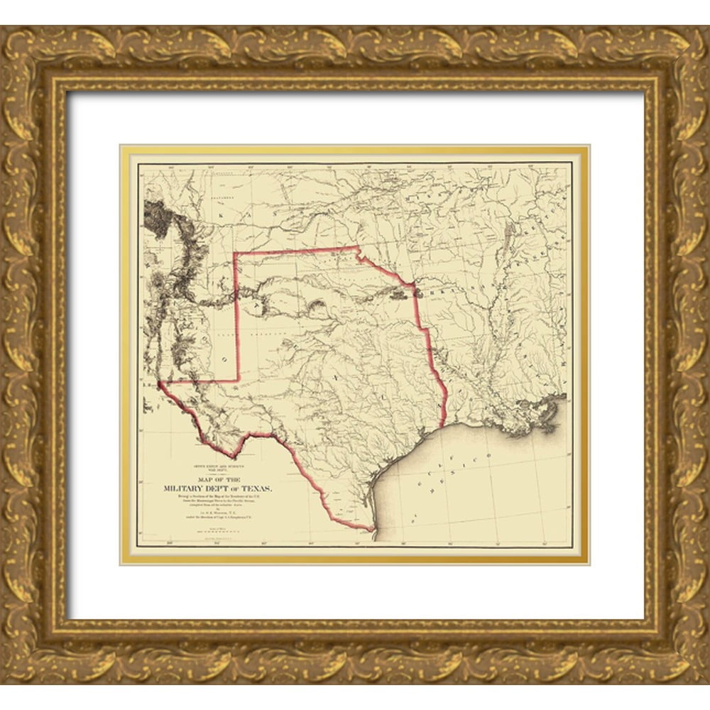 Humphreys 22x20 Gold Ornate Wood Framed with Double Matting Museum Art ...