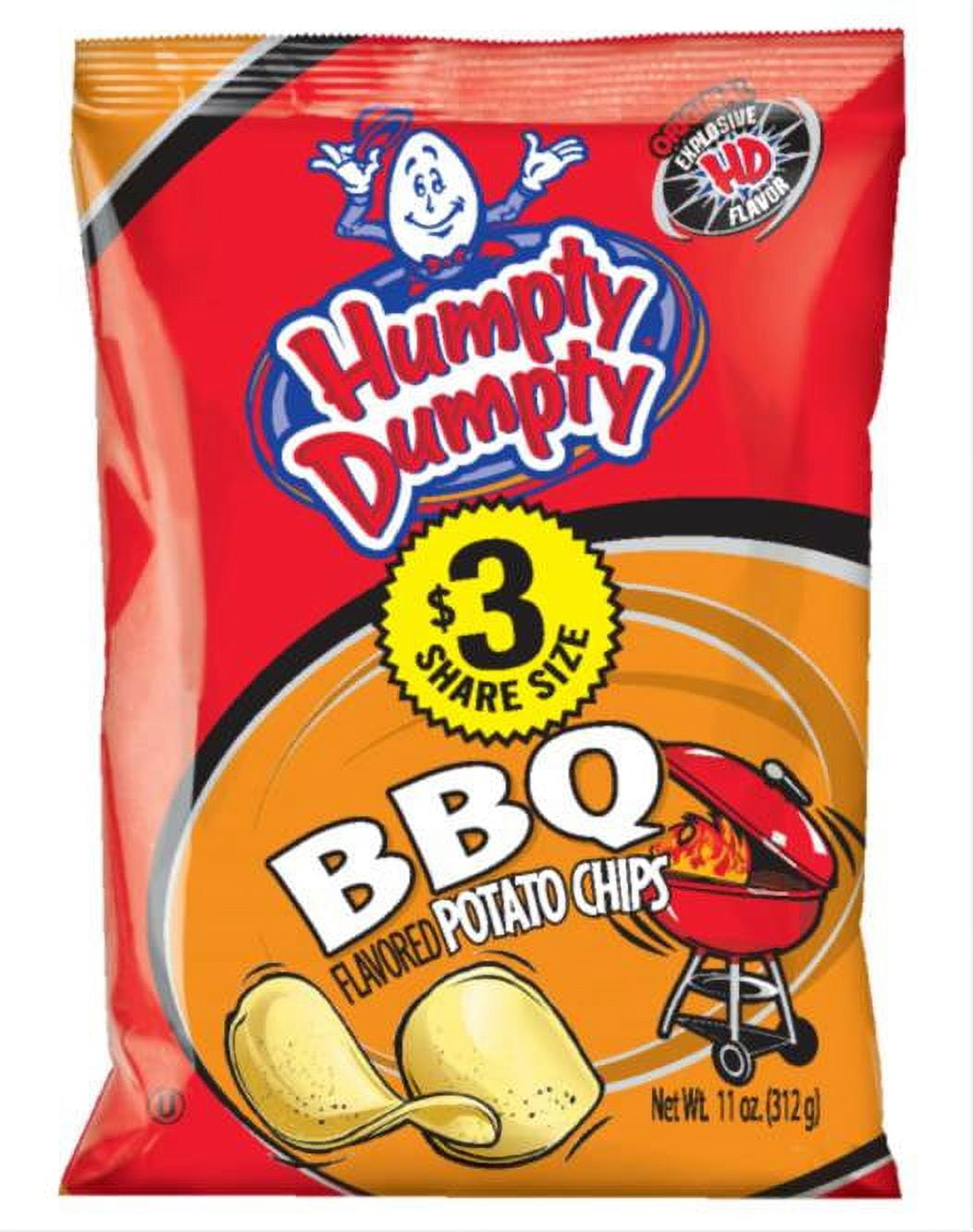 Humpty Dumpty BBQ Flavored Potato Chips, 11 Oz. - Walmart.com