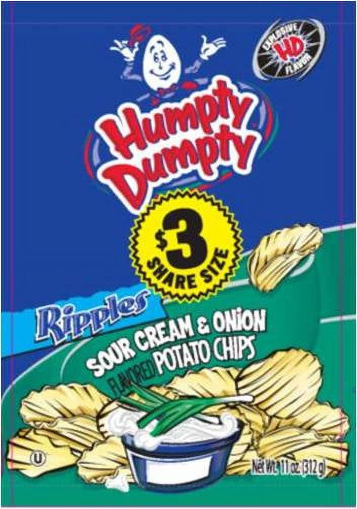 Humpty Dumpty Ripples Sour Cream & Onion Potato Chips, 11 Oz. - Walmart.com