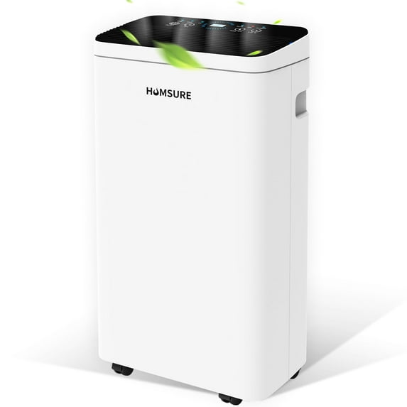 HUMSURE 8-Pint White Dehumidifier, Continuous Drainage Hose, Silent, 24-Hour Timer - Walmart.com