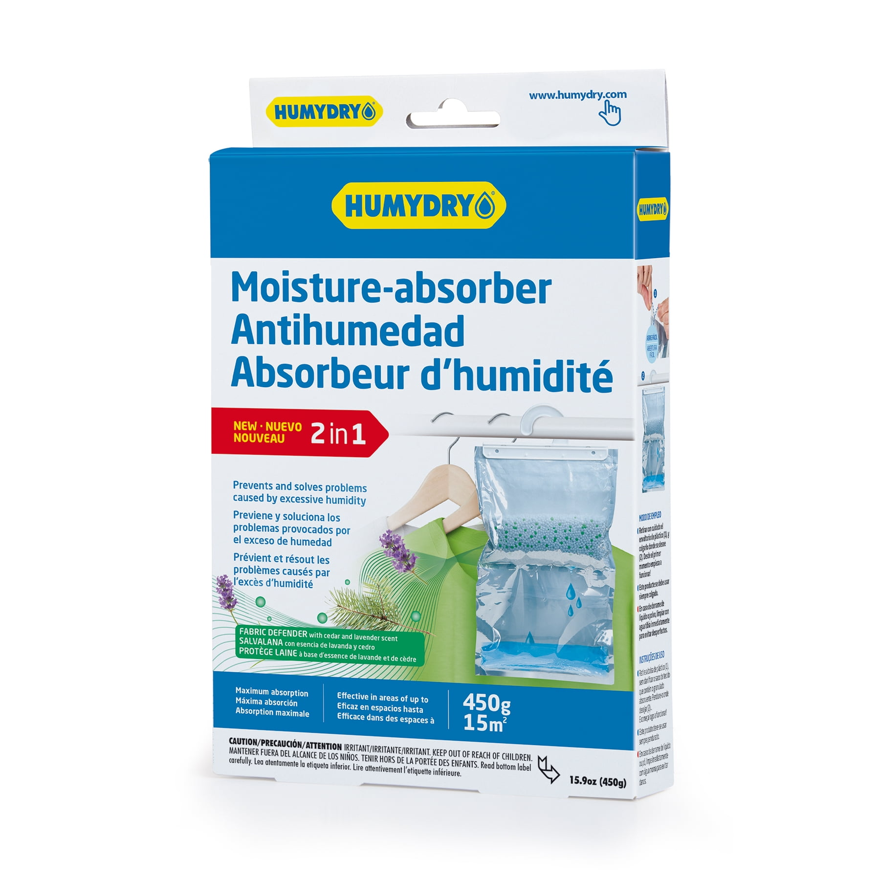 Humydry® Hanging Bag Moisture Absorber 15.9 oz., Wool & Cedar Scent ...