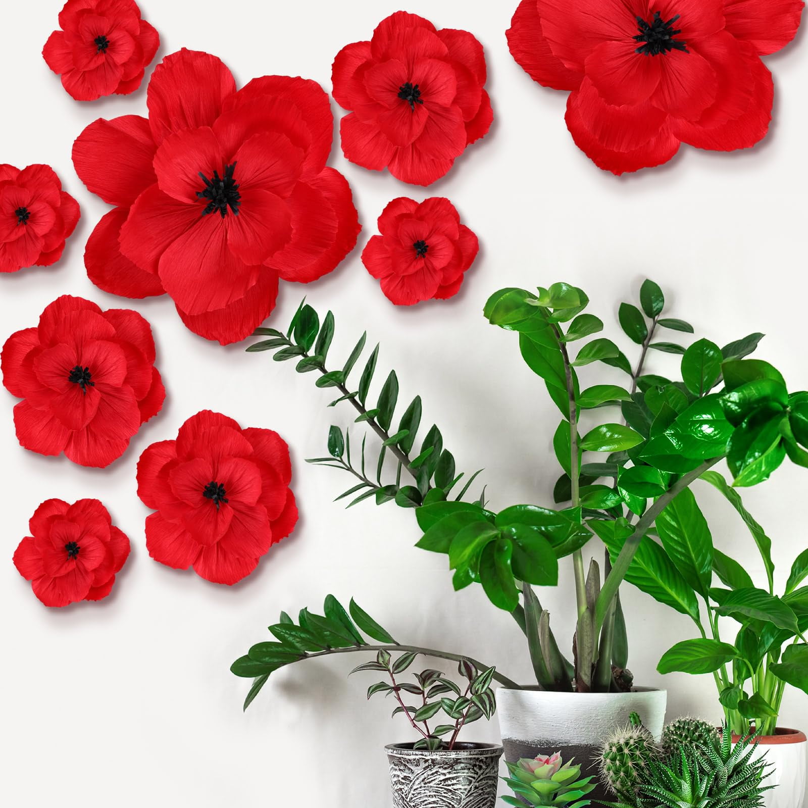 Humyoun Giant Paper AJH3 Flowers Artificial Paper Flower Decorations ...