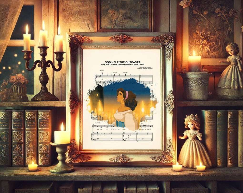 Hunchback Of Notre Dame Esmeralda Singing God Help The Outcasts Sheet ...