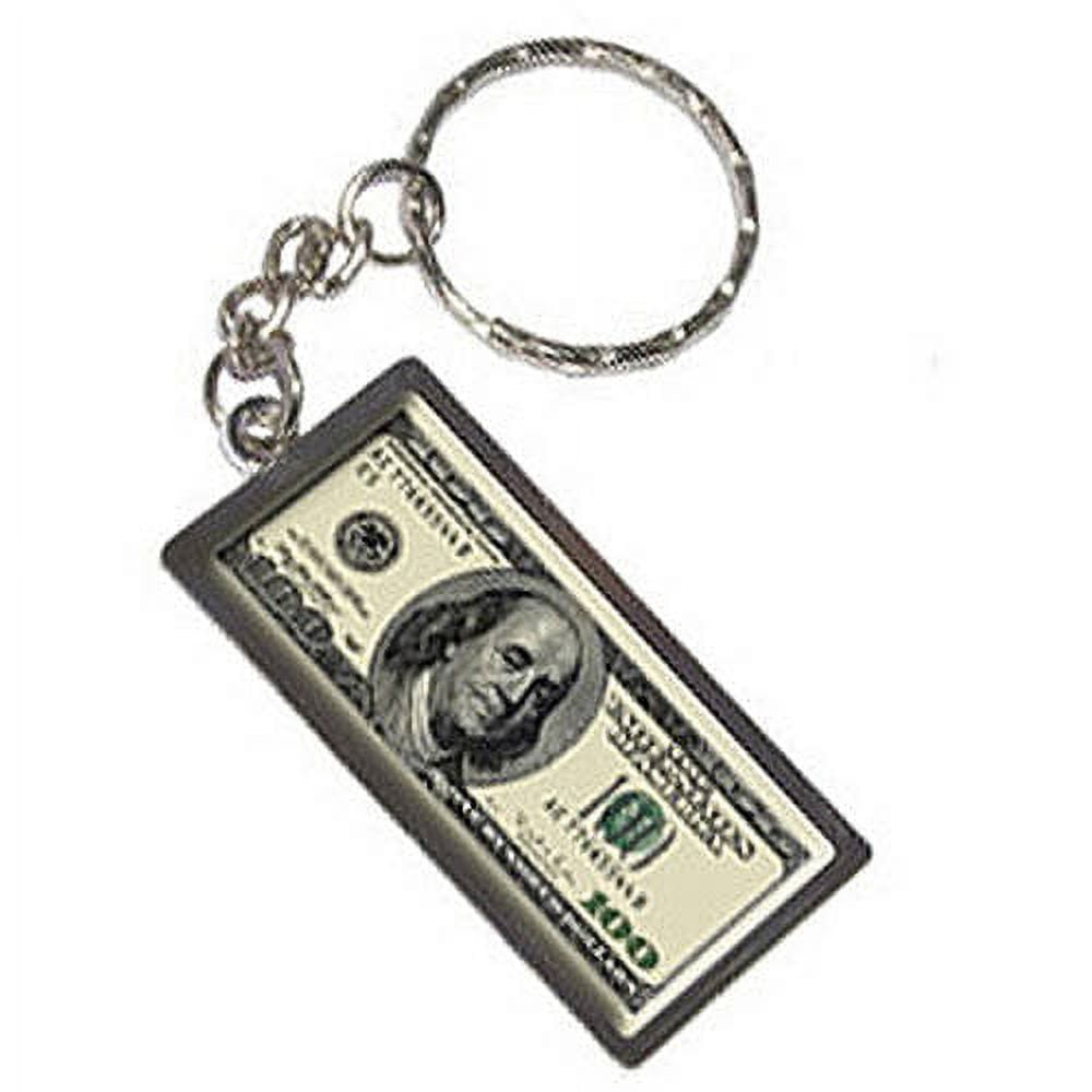 Hundred Dollar Bill Keychain Key Chain Ring - Walmart.com