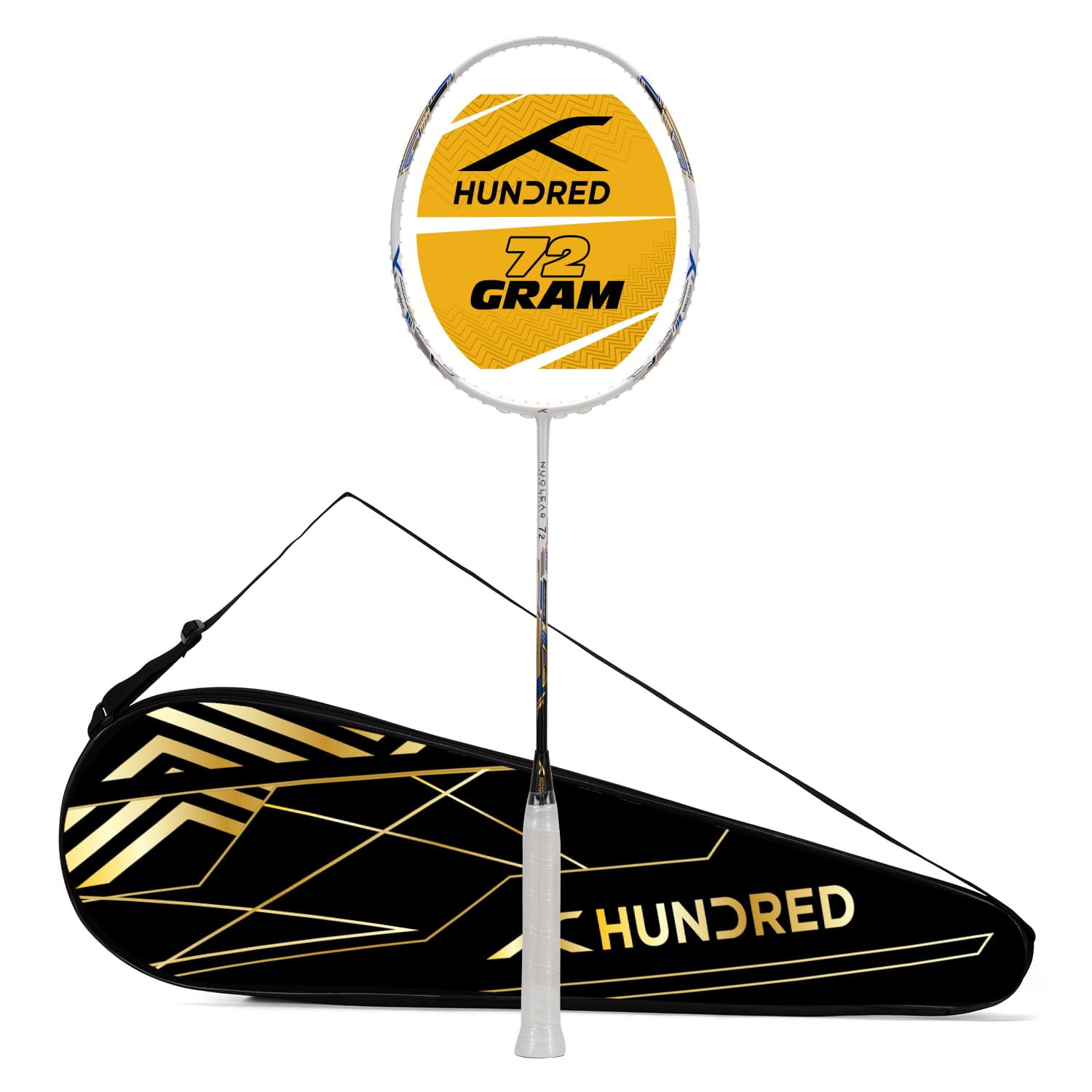 Hundred Nuclear 72 Carbon Fibre Unstrung Badminton Racket With Full ...
