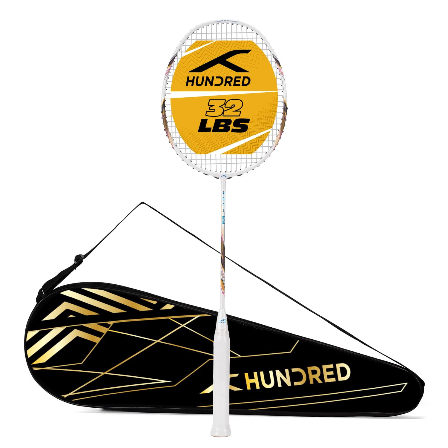 Hundred Rock 88 String Badminton Racket With Full Racket Cover For ...