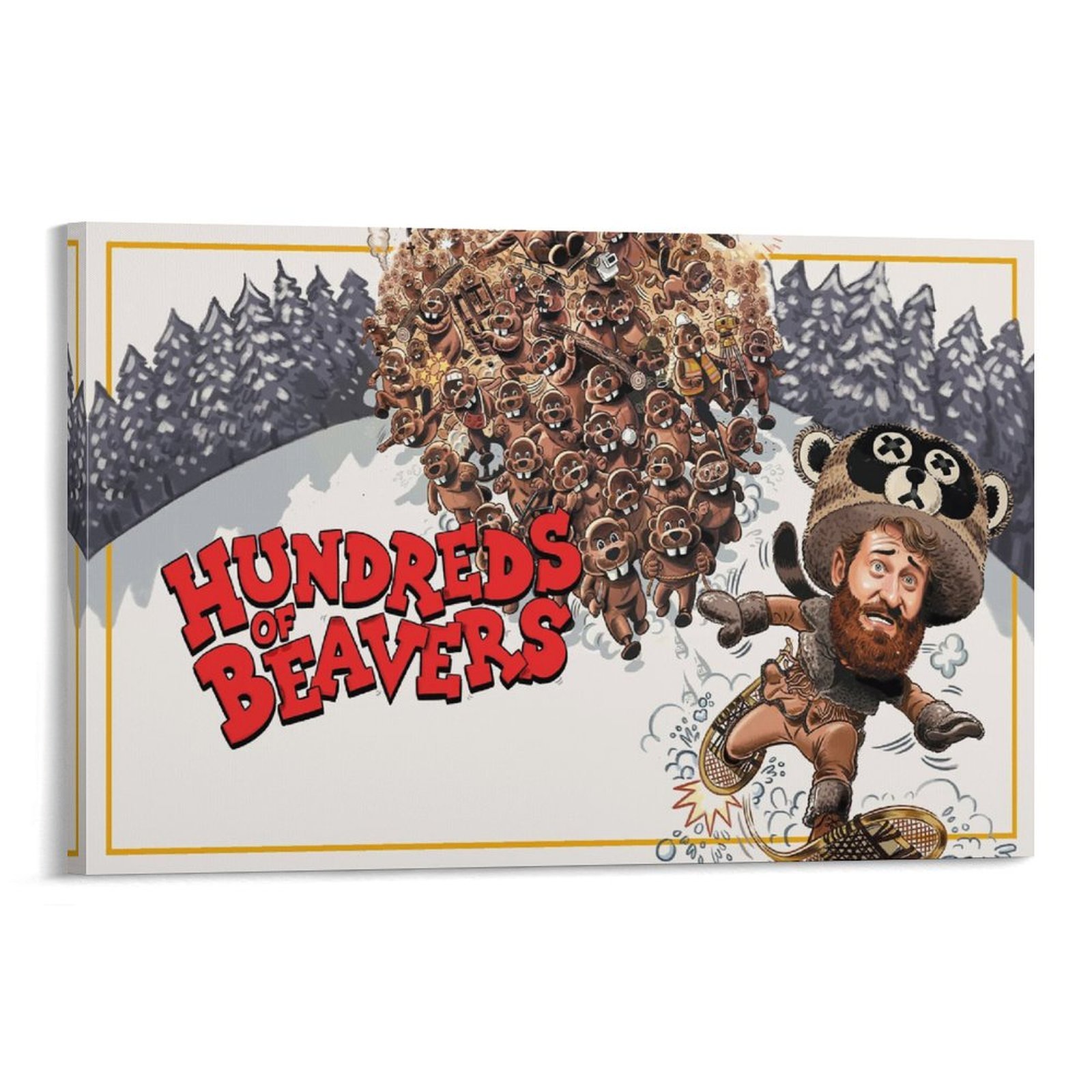 Hundreds of Beavers Movie Poster (4) Poster Cool Artworks Painting Wall ...