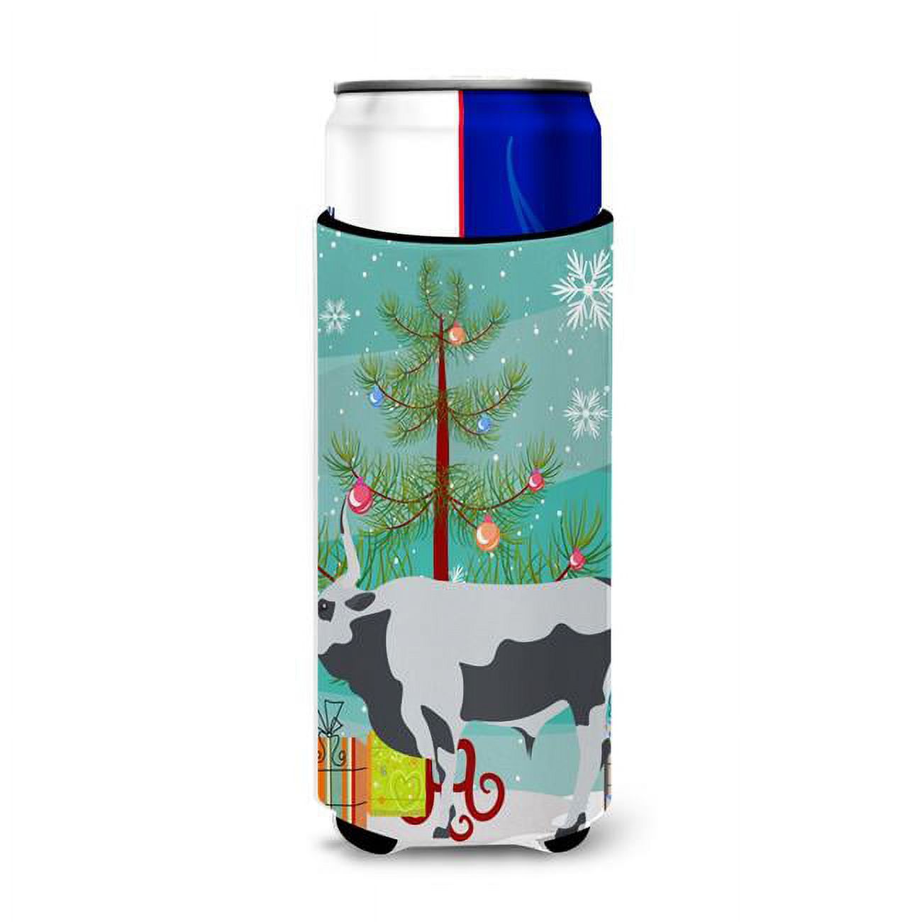Hungarian Grey Steppe Cow Christmas Michelob Ultra Hugger for Slim Cans ...