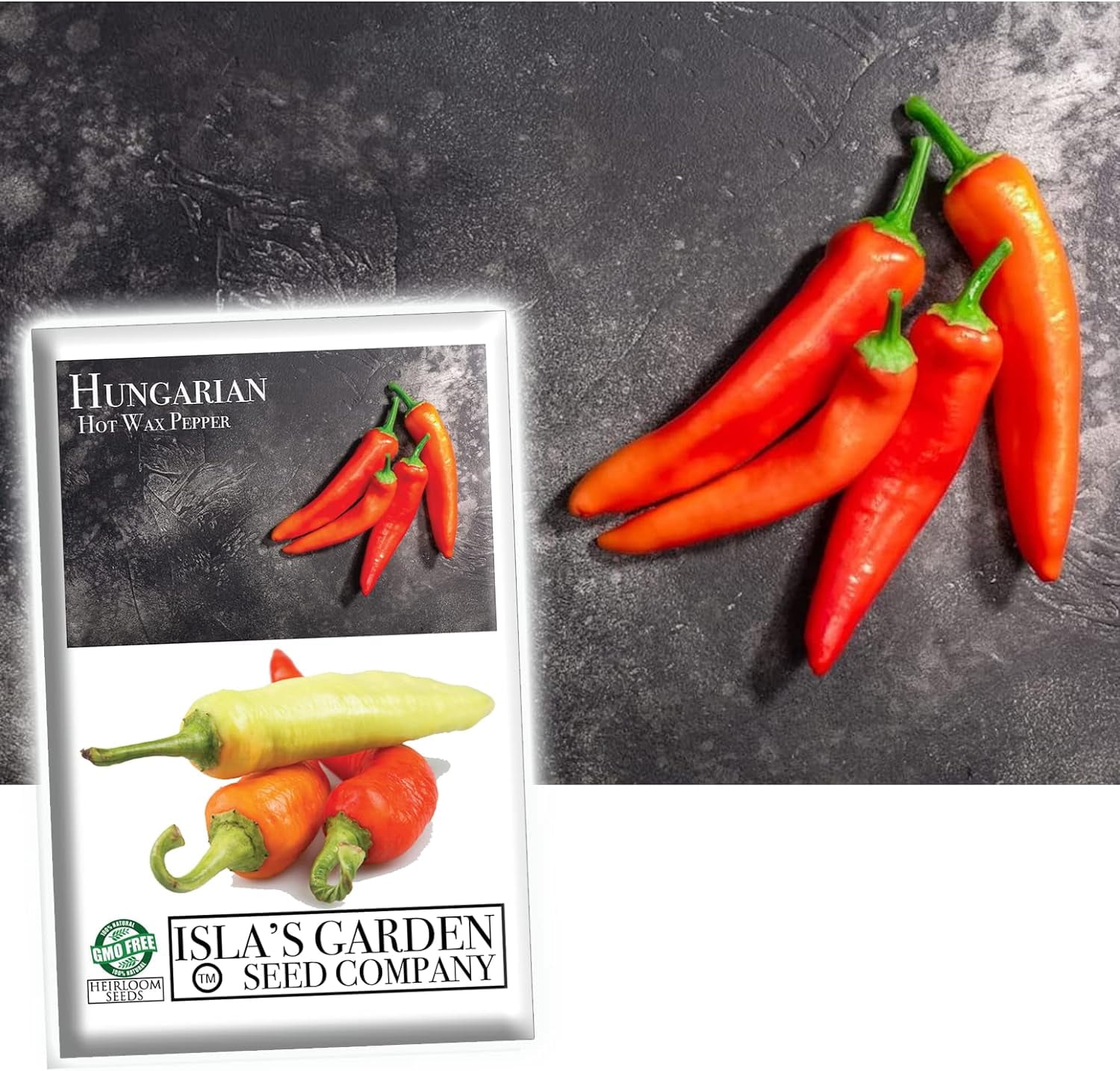 Hungarian Hot Wax Chili Pepper Seeds for Planting, 100+ Heirloom Seeds ...