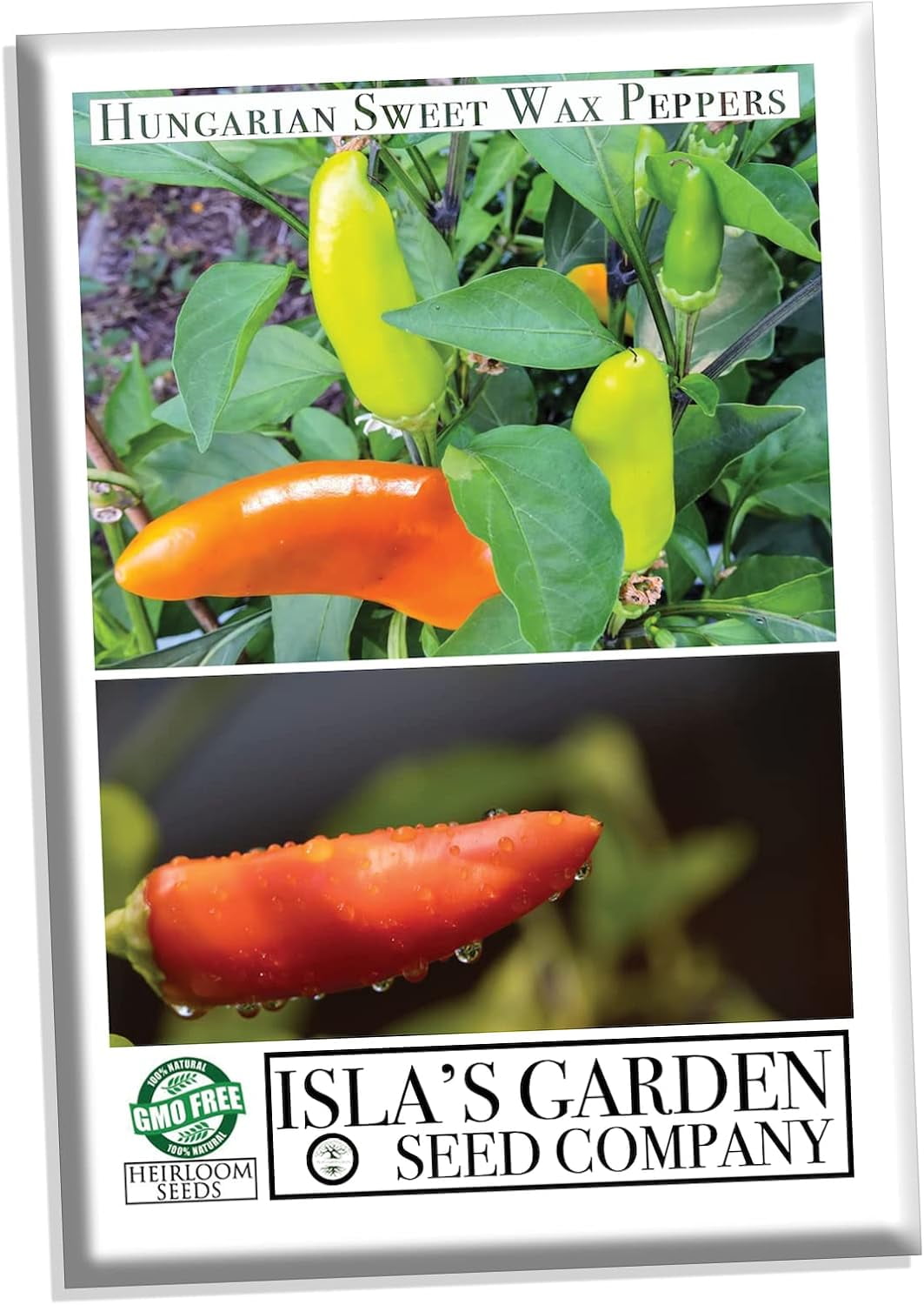 Hungarian Sweet Wax Pepper Seeds, 100+ Heirloom Seeds Per Packet Non ...