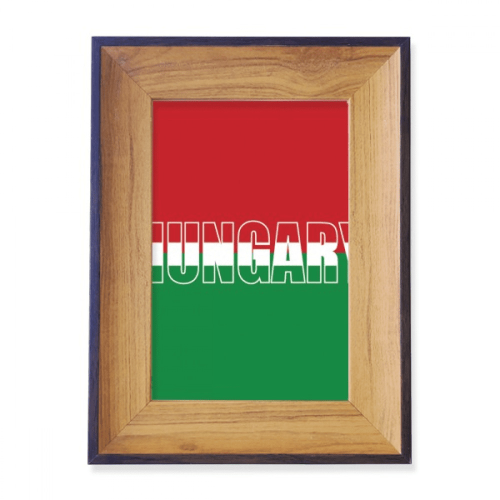 Hungary Country Flag Name Photo Frame Exhibition Display Art Desktop ...