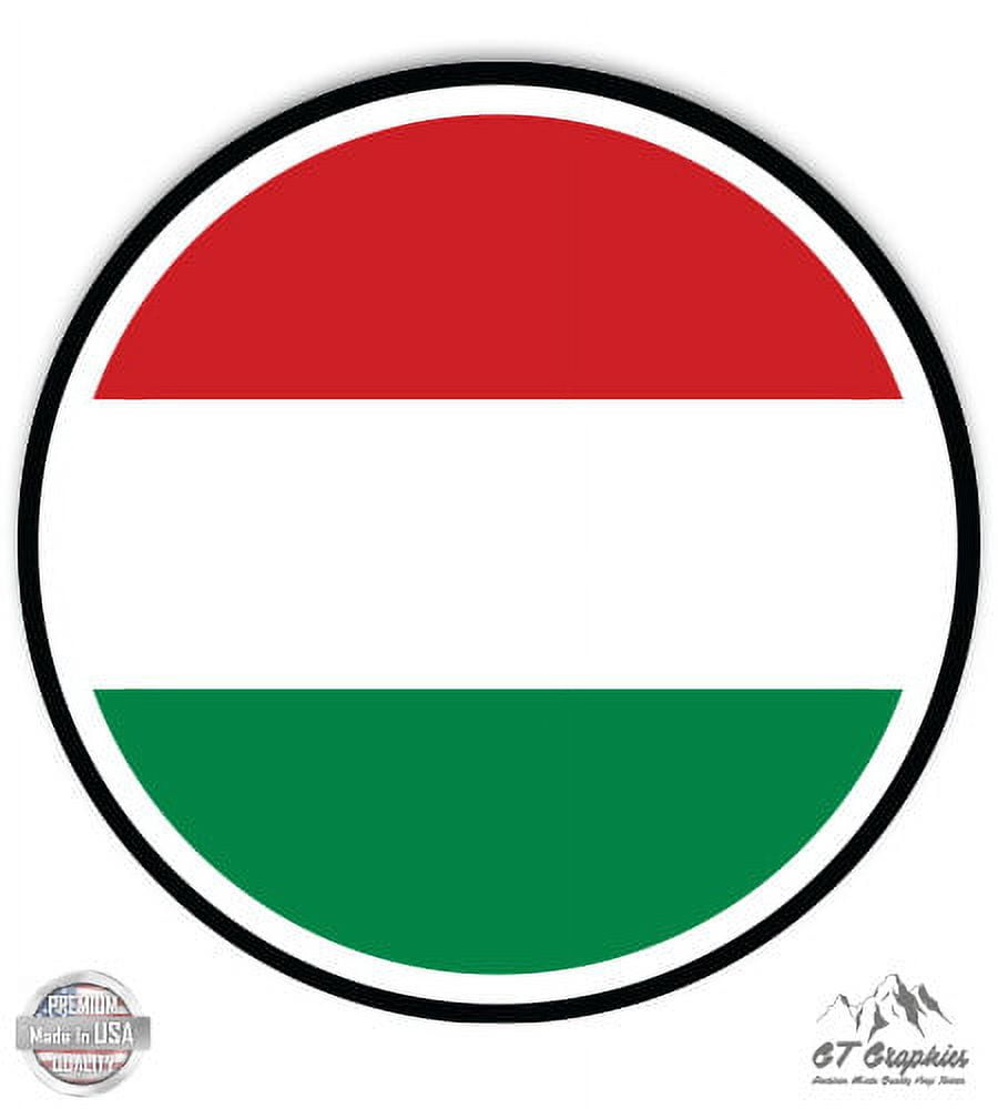 Hungary Flag - 8" Vinyl Sticker - For Car Laptop I-Pad - Waterproof ...
