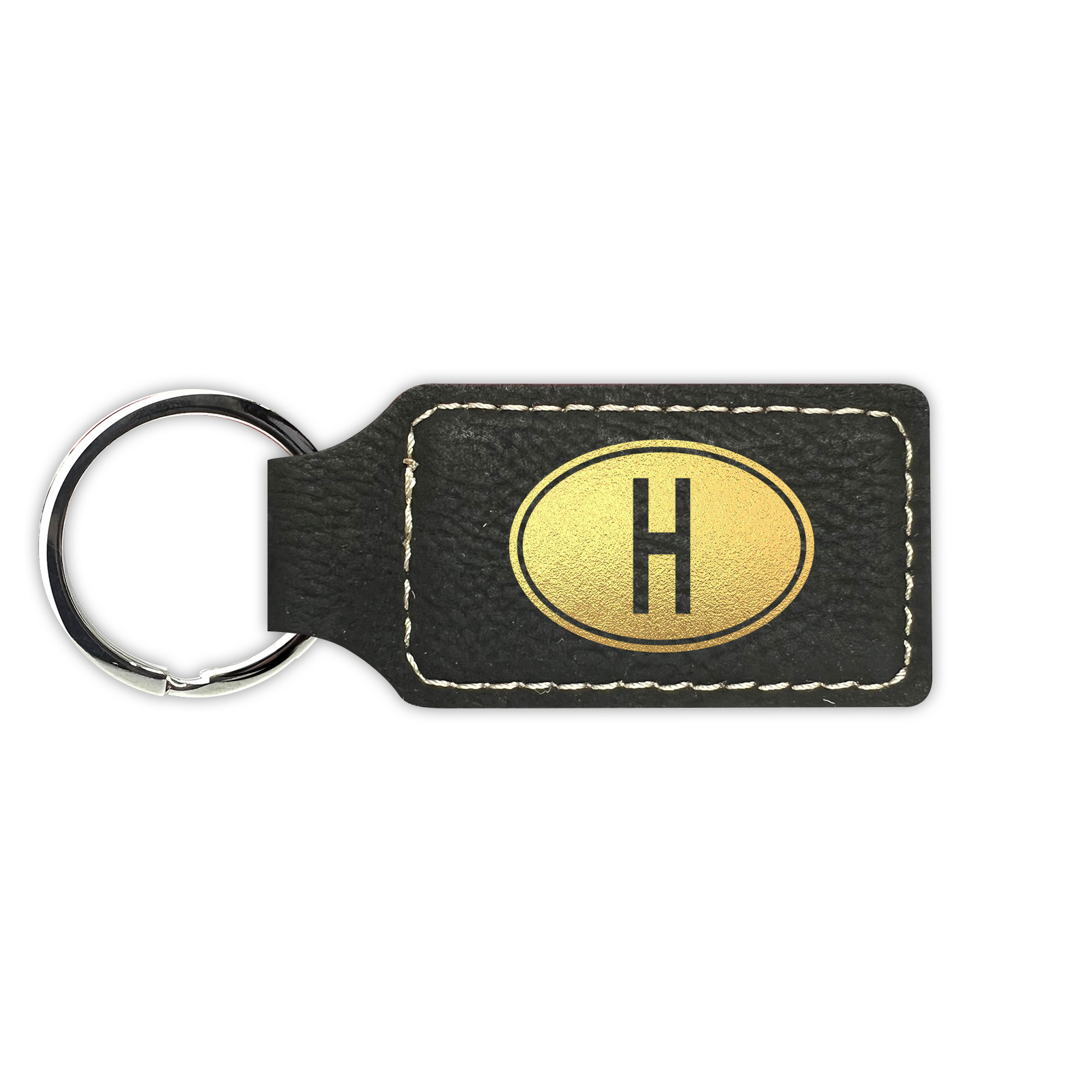 Hungary Oval Keychain Leatherette Rectangle - Laser Engraved - Many ...