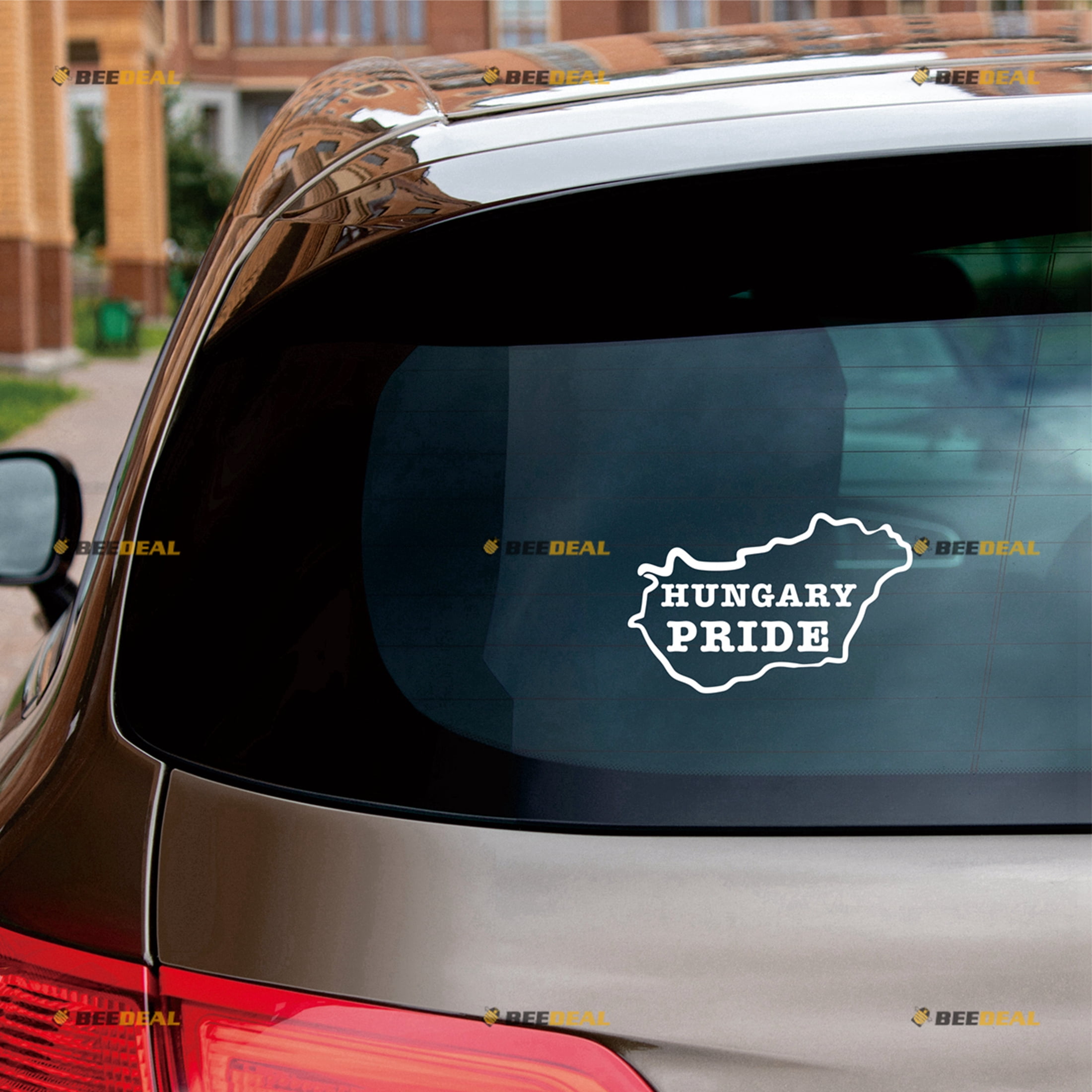Hungary Pride Hungarian Map Sticker Decal Vinyl Outline Silhouette Home ...