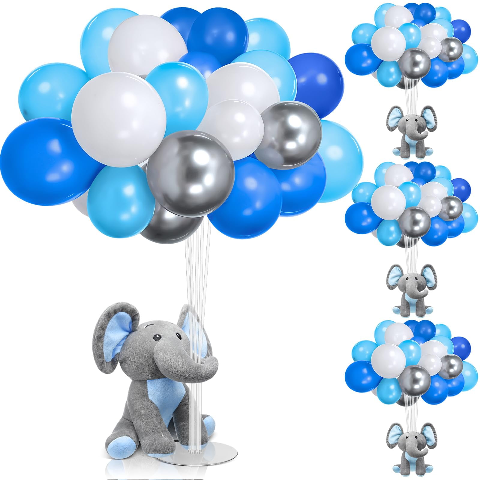 Hungdao 151 Pcs Elephant Theme Baby Shower H2FSDDecorations 6 Pcs ...