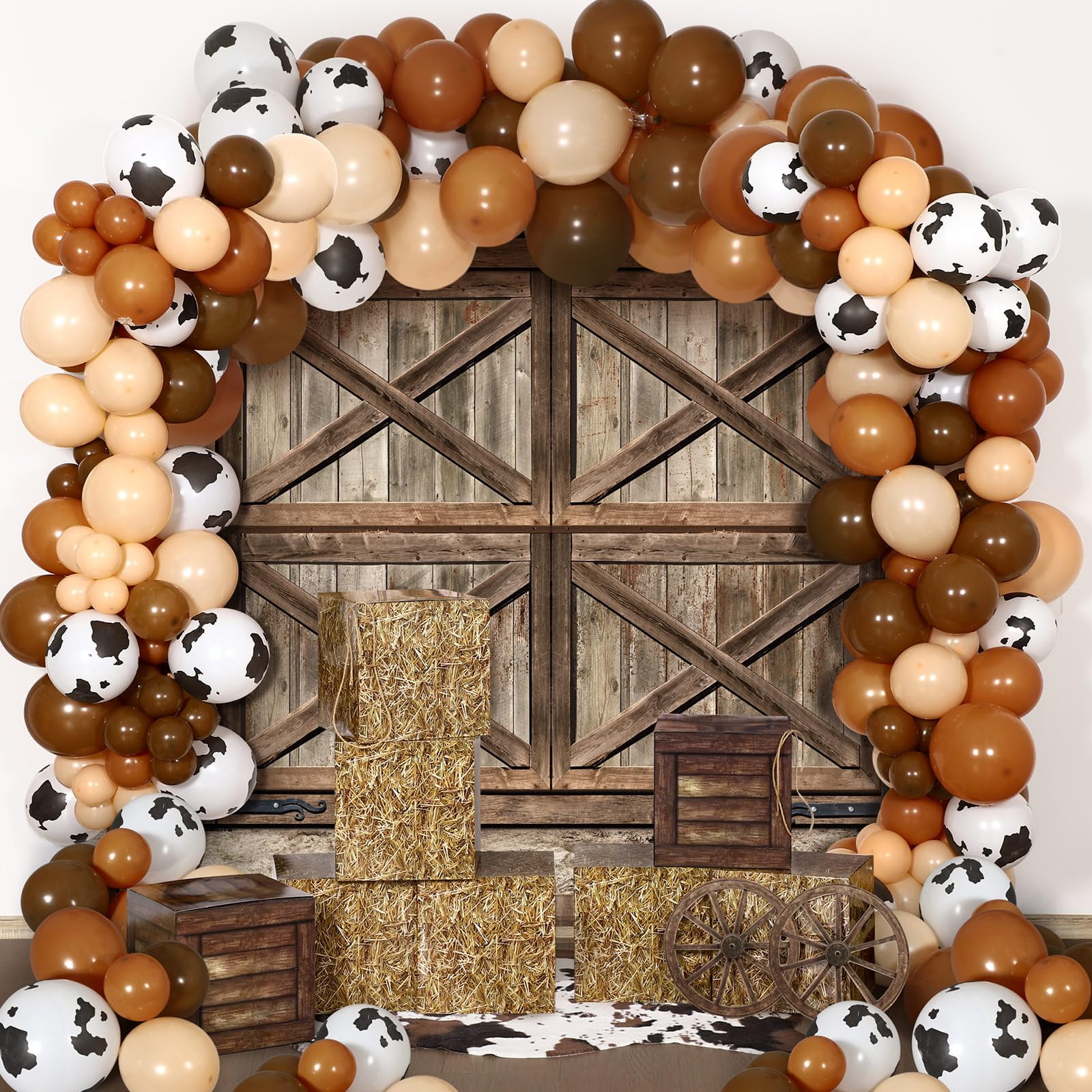 Hungdao 170 Pcs Western Balloon Arch Kit Cowboy Theme Party Decoration ...