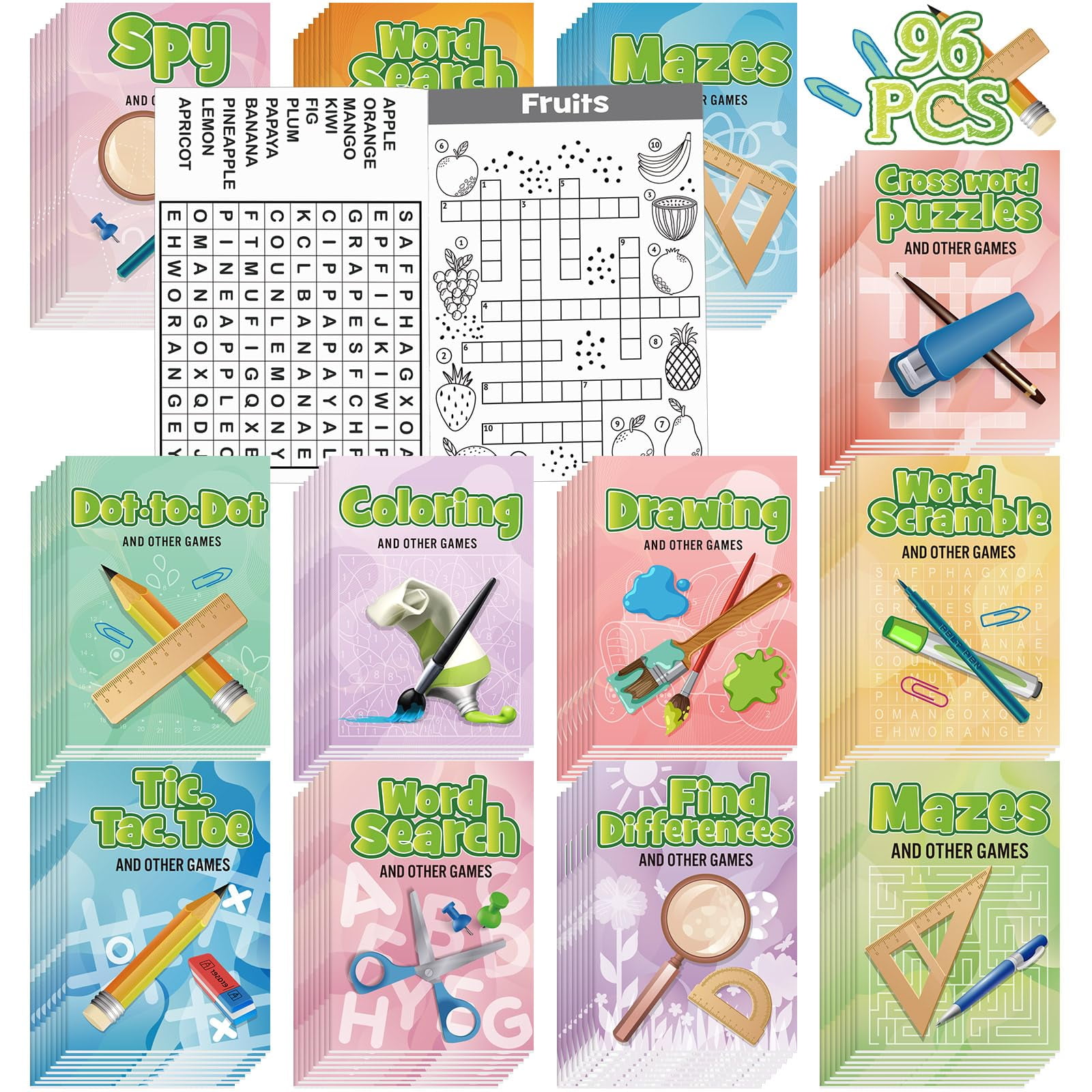 Hungdao 96 Pcs Mini MSF2 Activity Books for Boys and Girls, Fun and ...