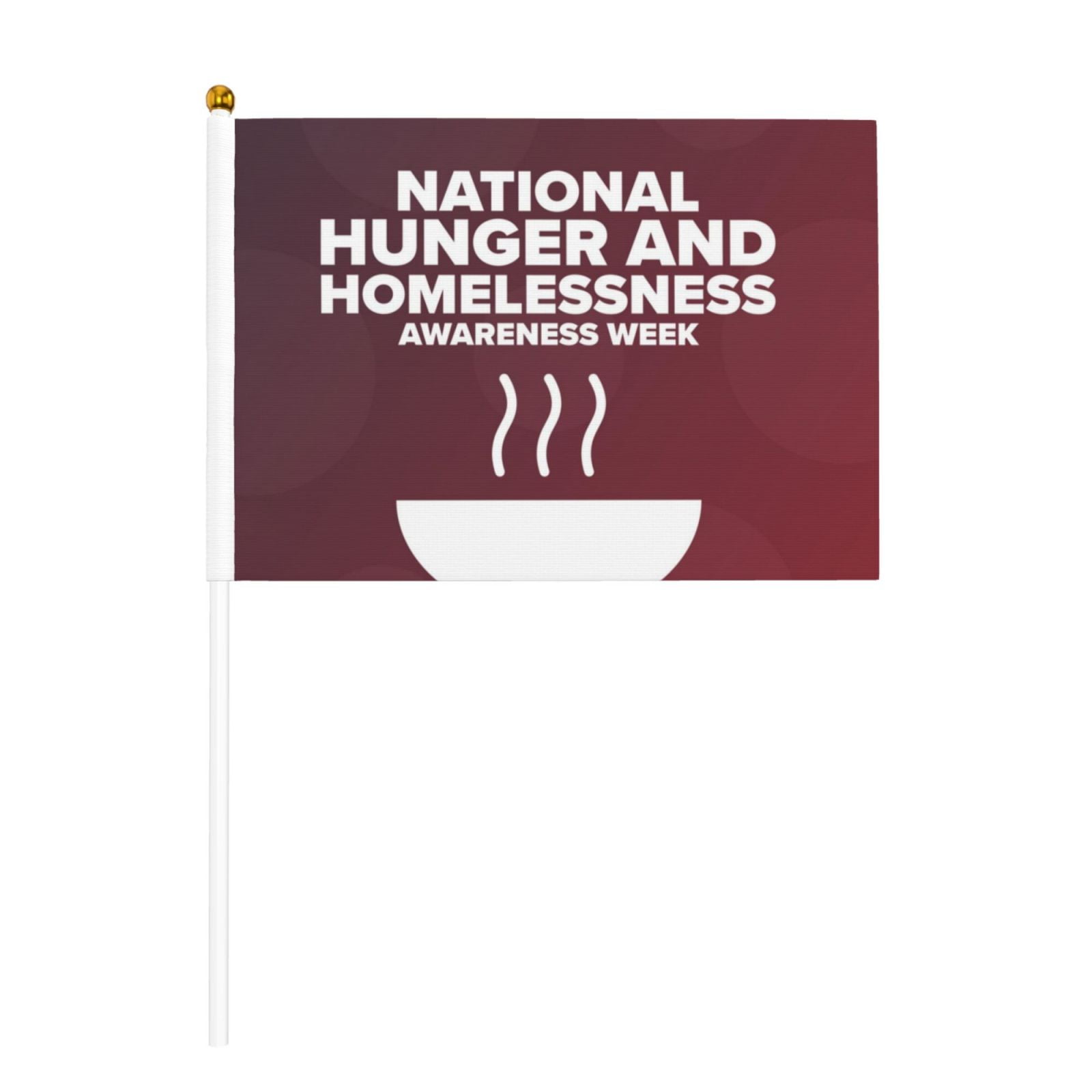 Hunger And Homelessness Awareness Month Flag Small Mini Hand Held Flags ...