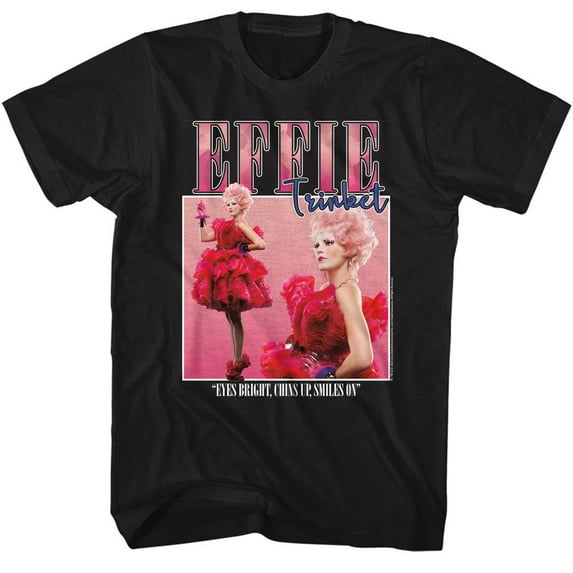 Hunger Games Effie Trinket Square Black Adult T-Shirt 2Xlt - Walmart.com