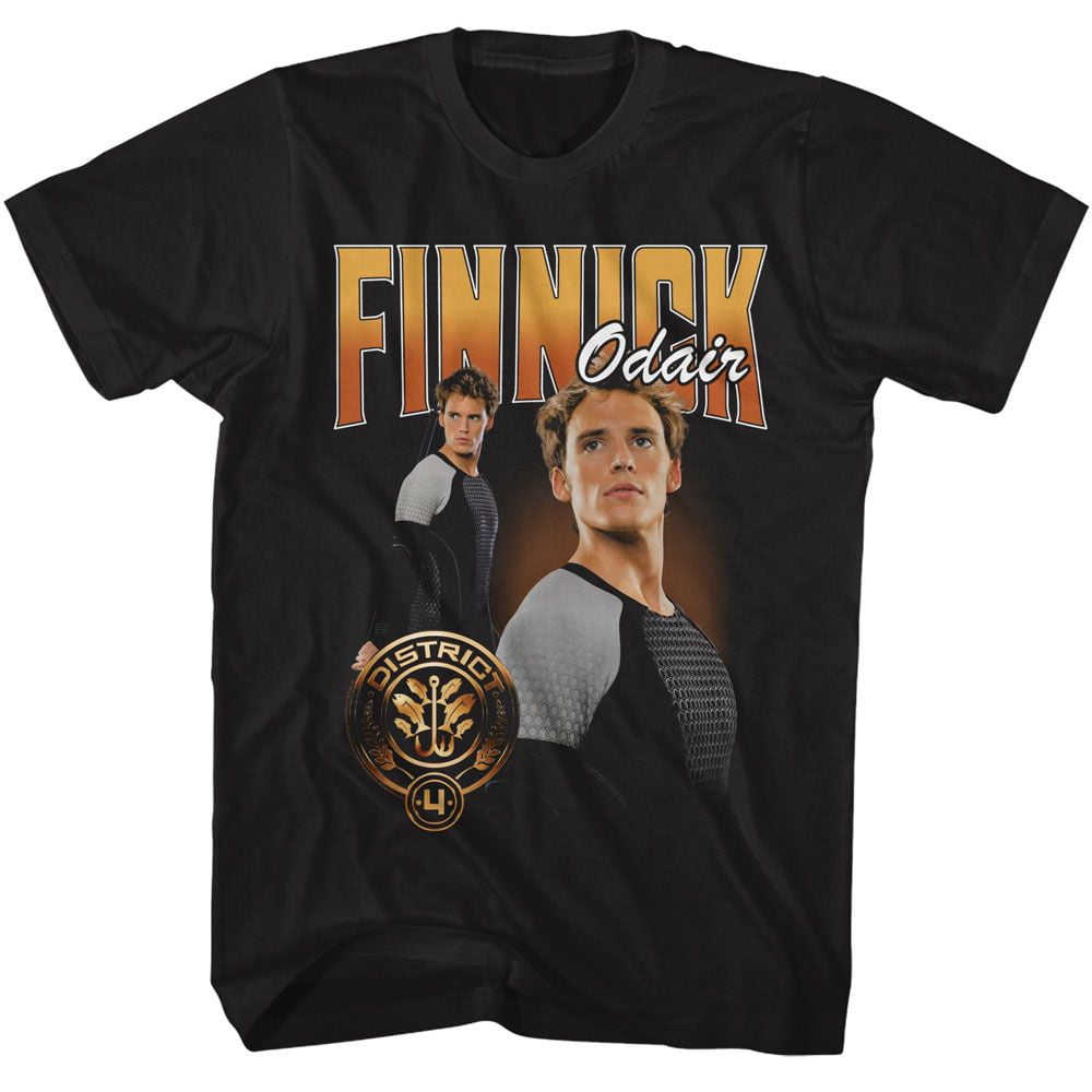 Walmart Official Hunger Games Finnick Odair Duo Photo Black Adult T-Shirt Tee Clothes - Walmart.com