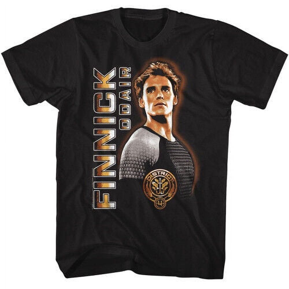 Hunger Games Finnick Vertical Text T-shirt - Black - Walmart.com
