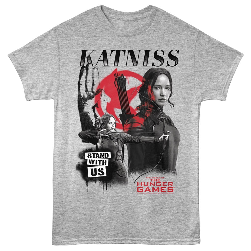 Hunger Games Katniss Stand With Us Men's T Shirt (GrayHeather, AdultXL ...
