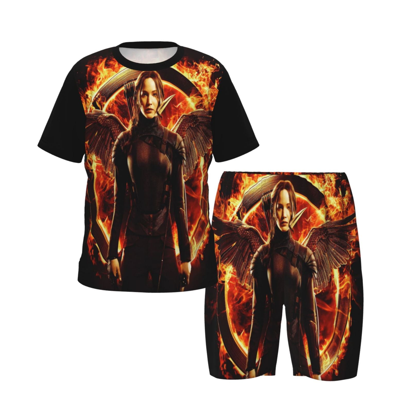 Hunger Movie Game Pajamas Set Summer Cartoon Printed Short Set ...