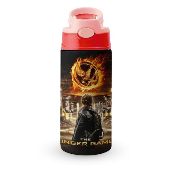 Hunger Movie Game Water Bottle with Straw Lid Vacuum Insulated ...