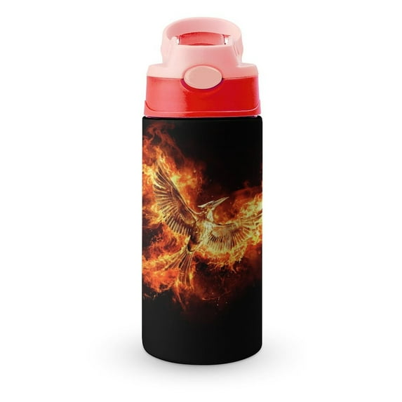 Hunger Movie Game Water Bottle with Straw Lid Vacuum Insulated ...