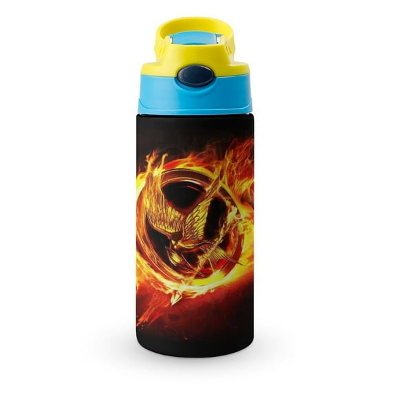 Hunger Movie Game Water Bottle with Straw Lid Vacuum Insulated ...