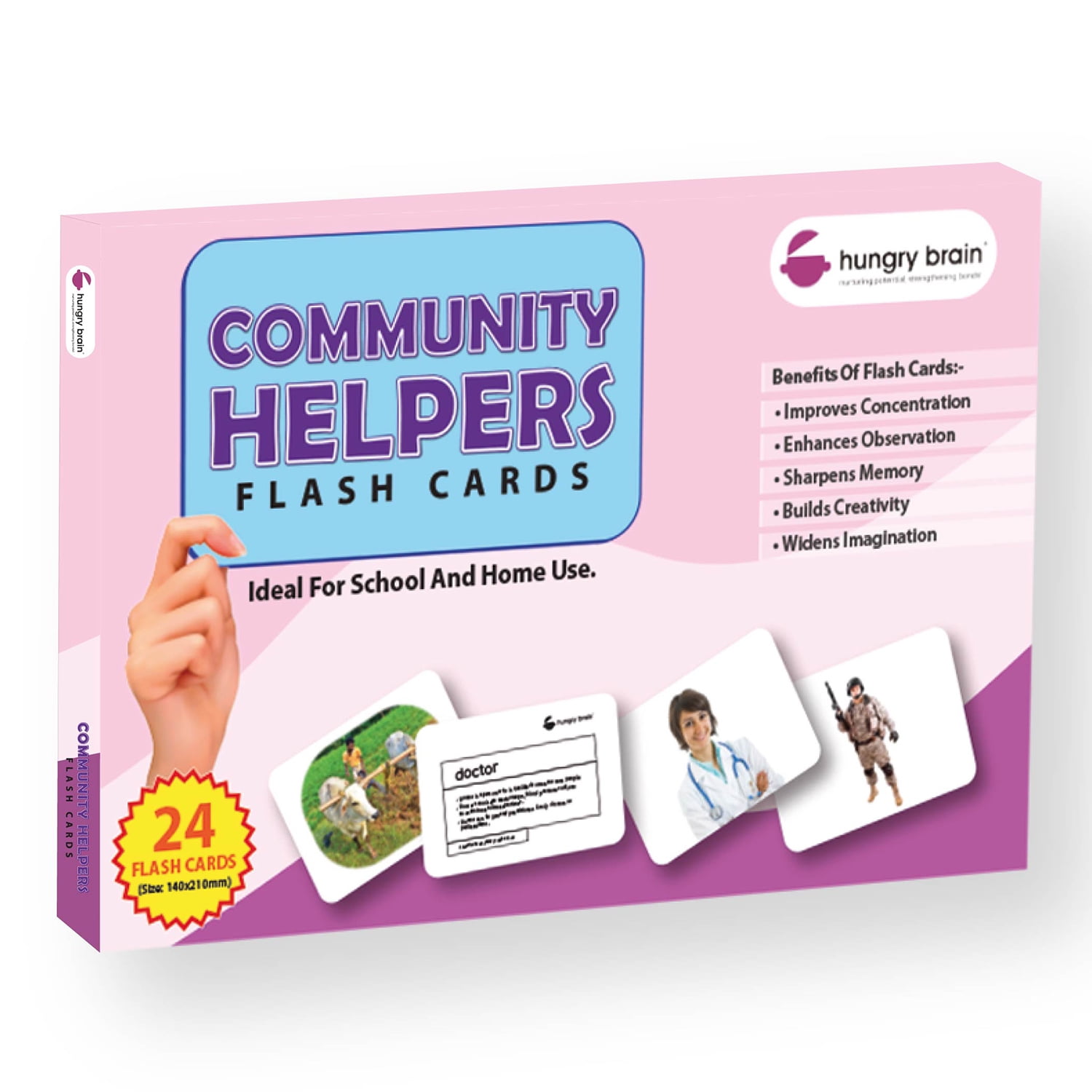Hungry Brain Community Helpers Flash Cards for Babies and Infants for ...