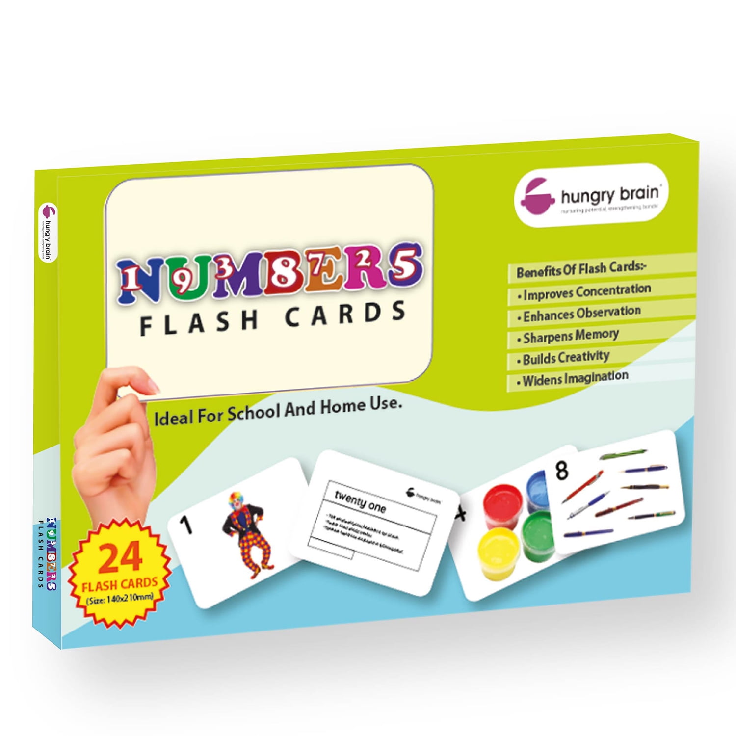 Hungry Brain Numbers Flash Cards for Babies and Infants for Early ...
