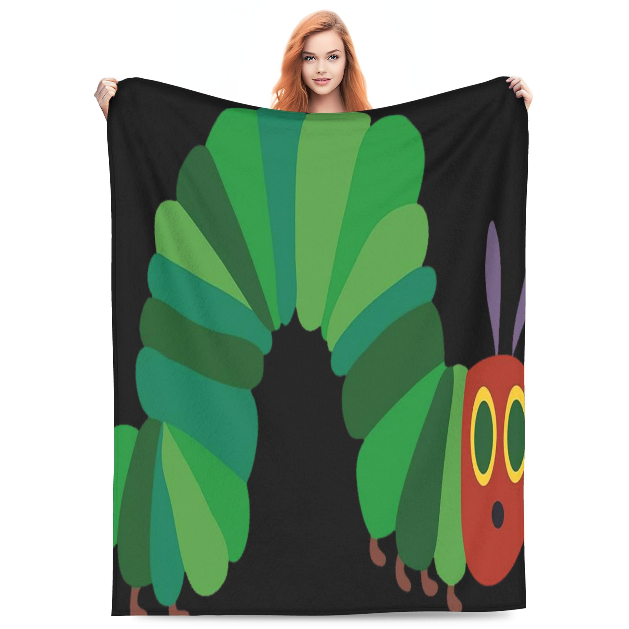 Hungry Caterpilla Bed Blanket 3D Printed Throw Blanket Lightweight ...