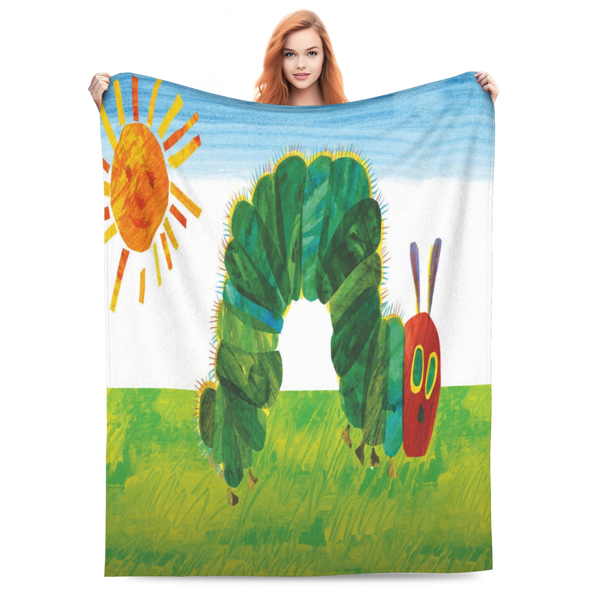 Hungry Caterpilla Bed Blanket 3D Printed Throw Blanket Lightweight ...
