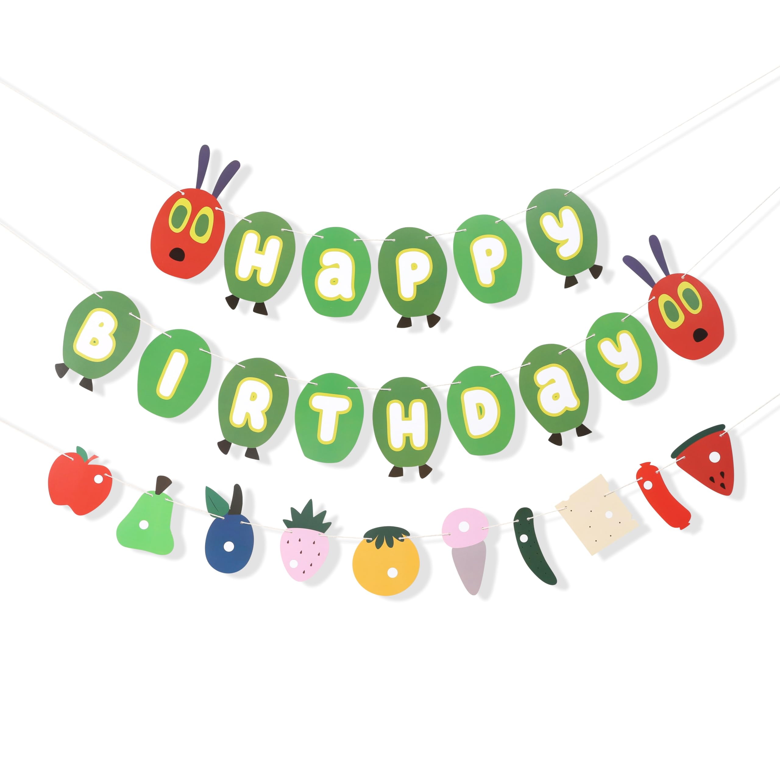 Hungry Caterpillar Happy Birthday Banner - Caterpillar Themed Birthday ...
