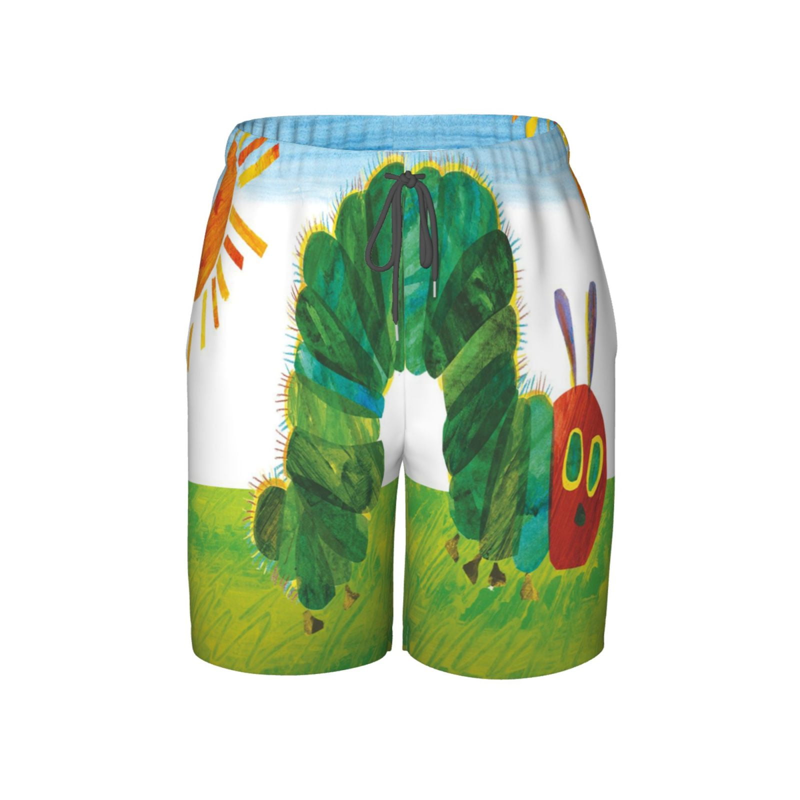 Hungry Caterpilla Swim Trunks for Boys Beach Short with Drawstring ...