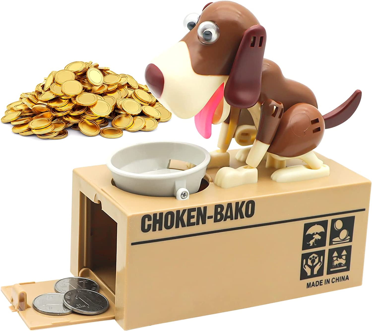 Hungry Dog Piggy Bank, Cute Dogs Steals Coins Like Magic Coin Munching ...