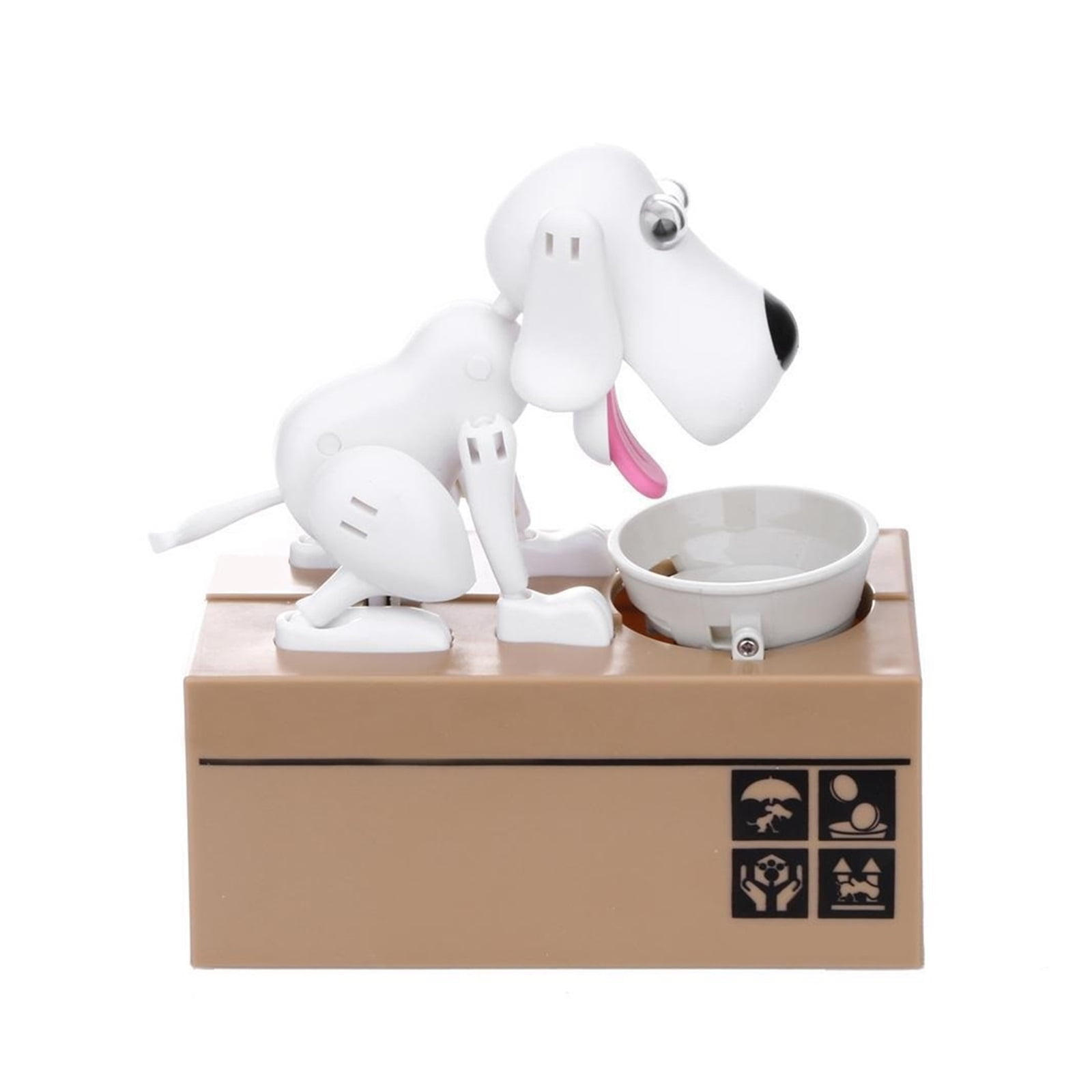 Hungry Eating Dog Piggy Bank Cartoon Coin Money Saving Box Piggy Bank ...