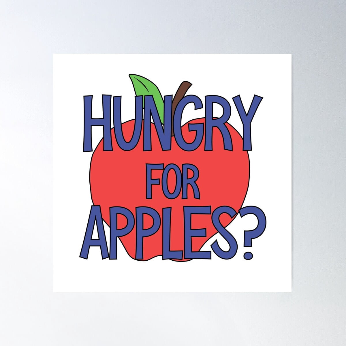 Hungry For Apples Poster Wall Art, Modern Wall Decor For Living Room ...