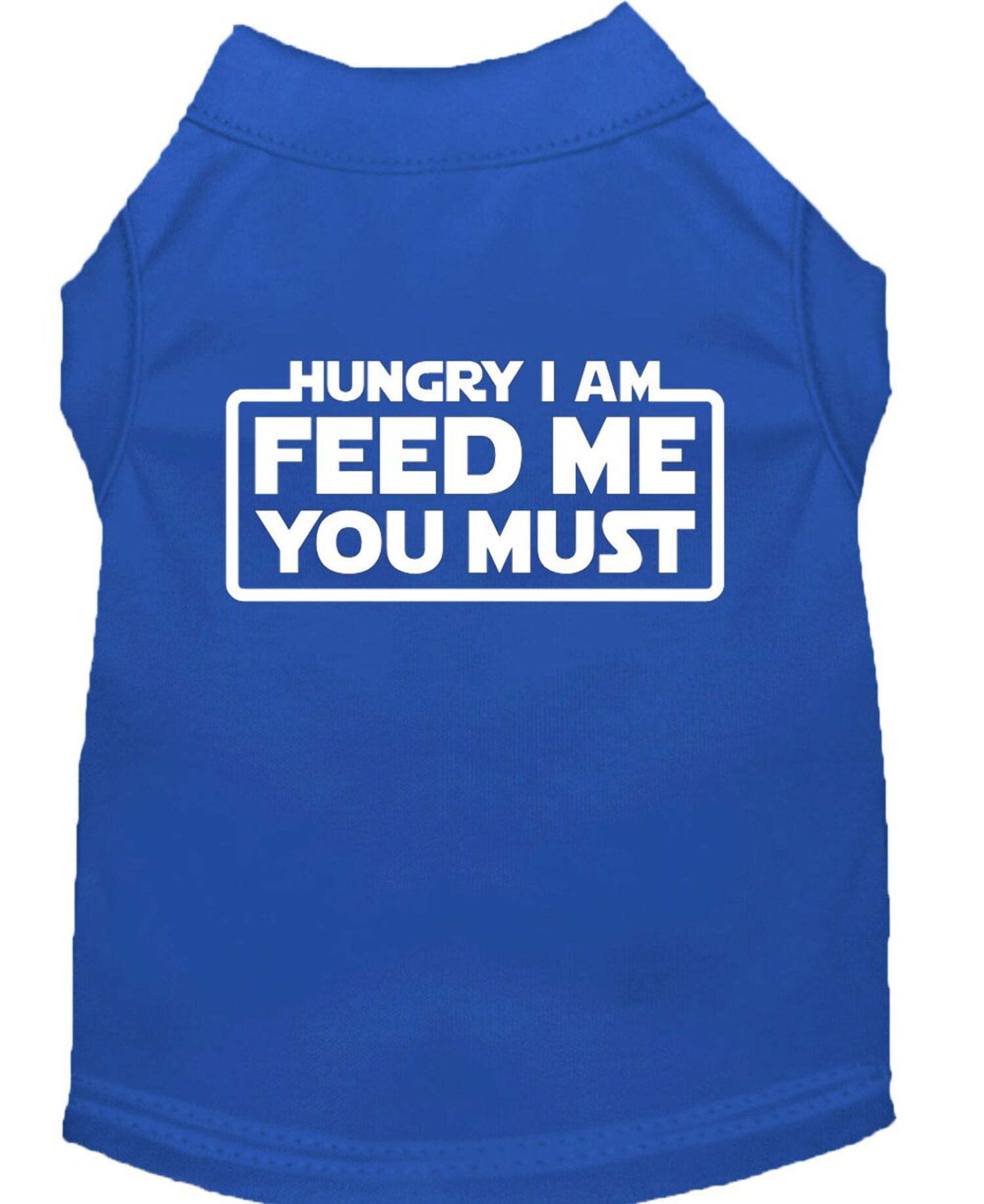 Pet Dog Cat Shirt Screen Printed, "Hungry I Am, Feed Me You Must ...