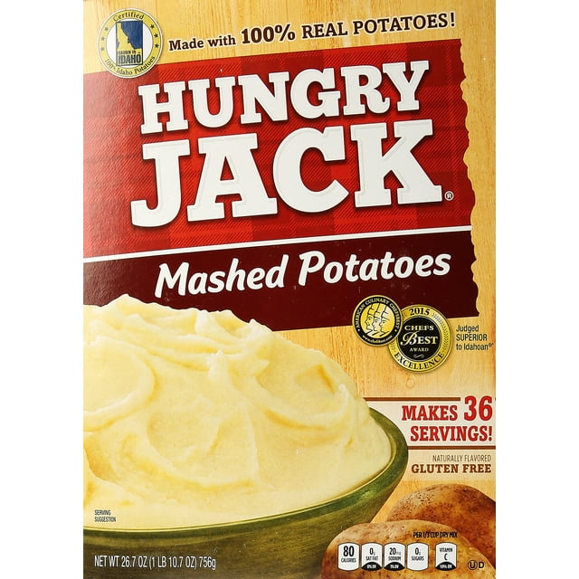 Hungry Jack Instant Mashed Potatoes, Naturally KKS1 Flavored - Family ...