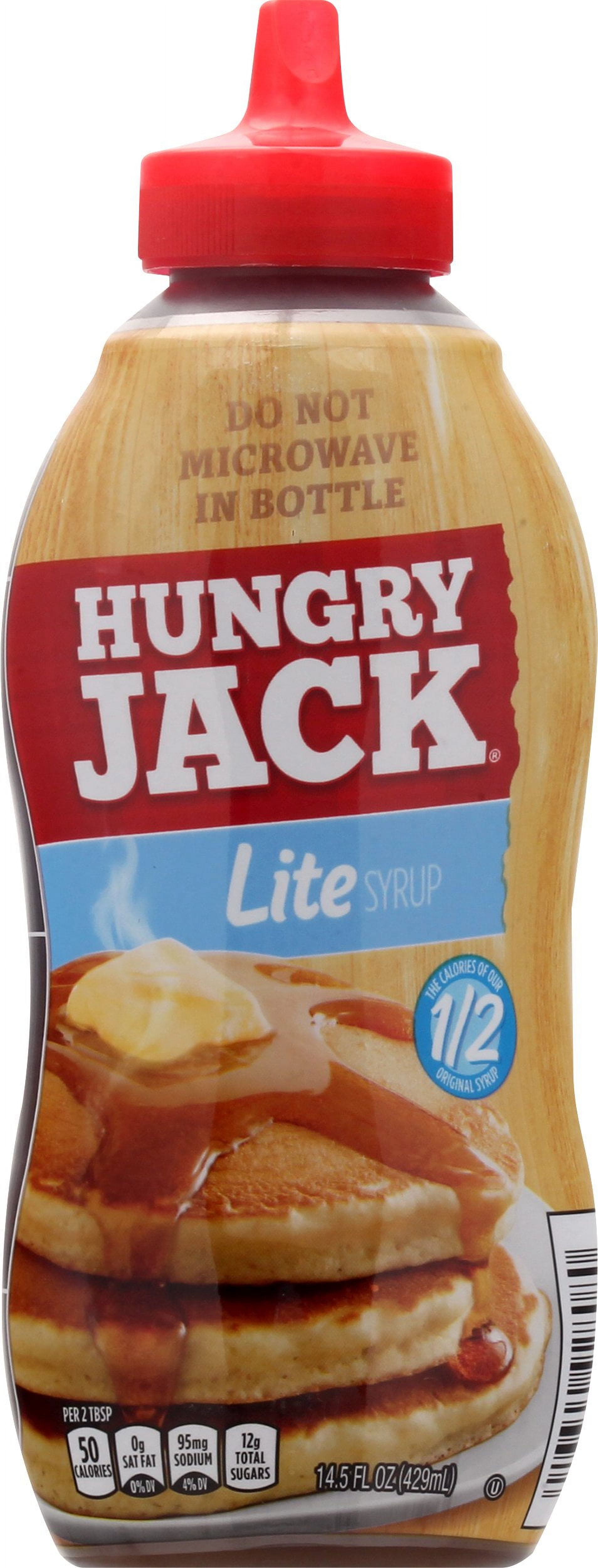 Hungry Jack Lite Pancake Syrup, 14 Servings, 14.5 fl oz Single Plastic ...