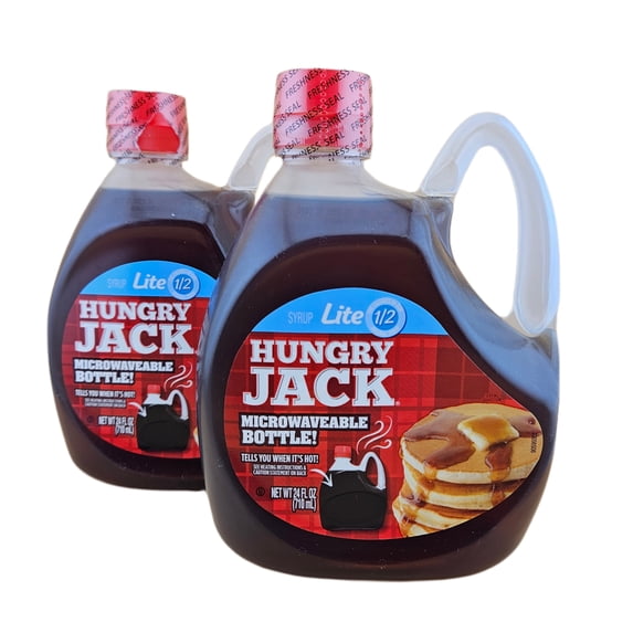 Hungry Jack Syrup Lite 24 oz (2 pack) and 8in Silicone Spatula (Color ...