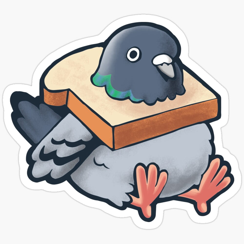 DOPASTICKER Hungry Pigeon Gift You - Phone Stickers, Waterproof ...