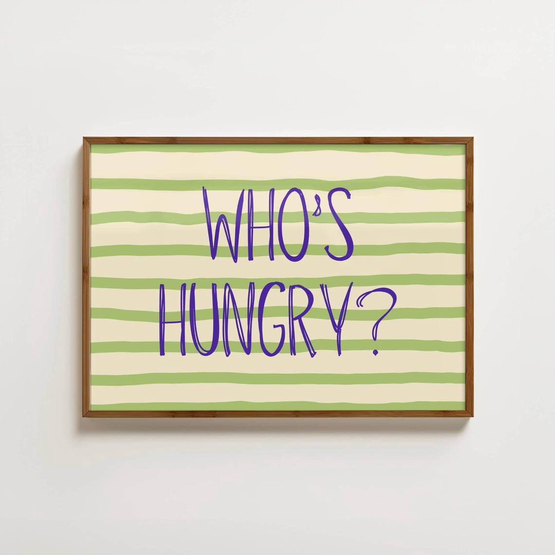 Who'S Hungry Print Retro Kitchen Art Dinner Table Prints Kitchen Quotes ...