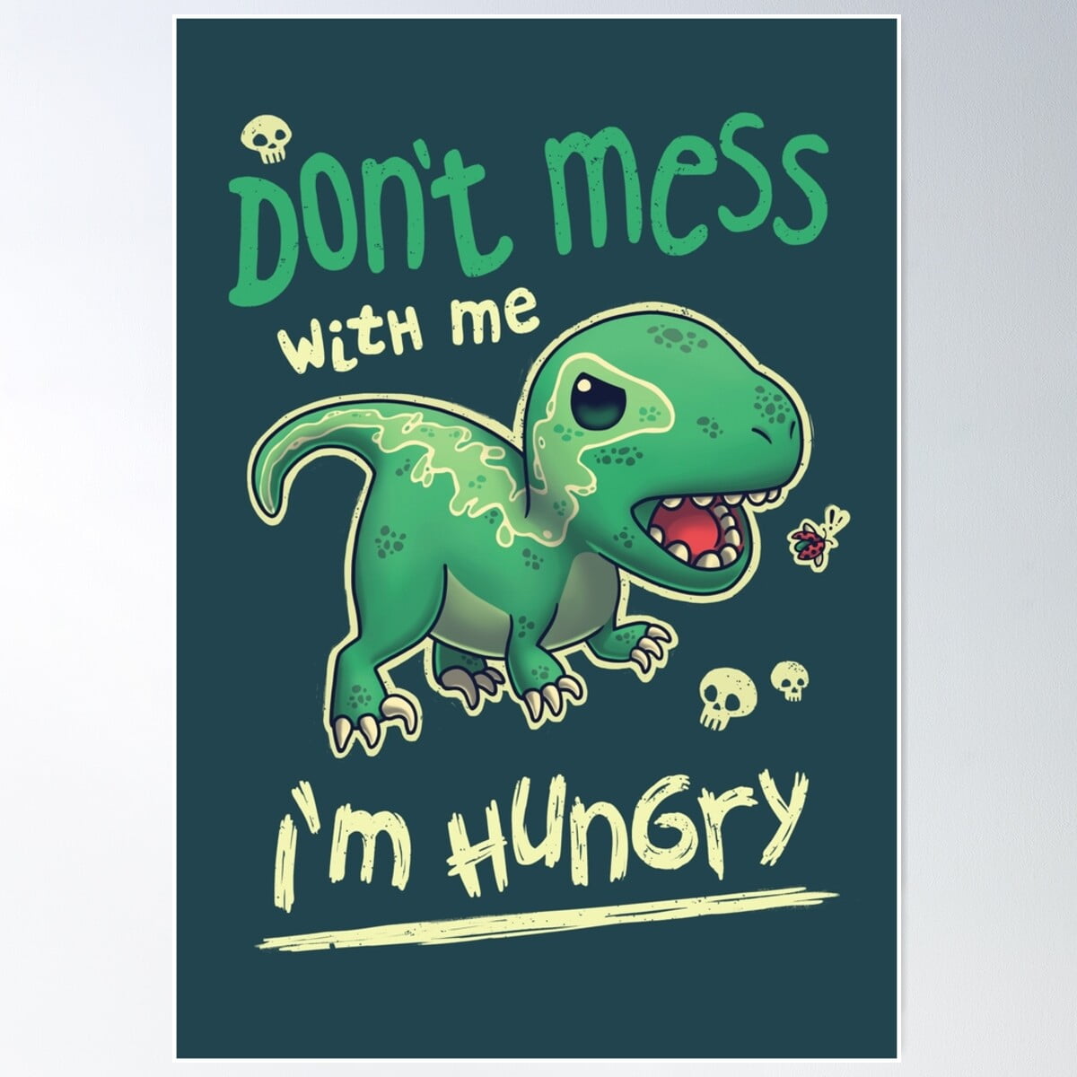 Hungry Raptor // Angry Velociraptor, Kawaii Dinosaur, Paleontology ...