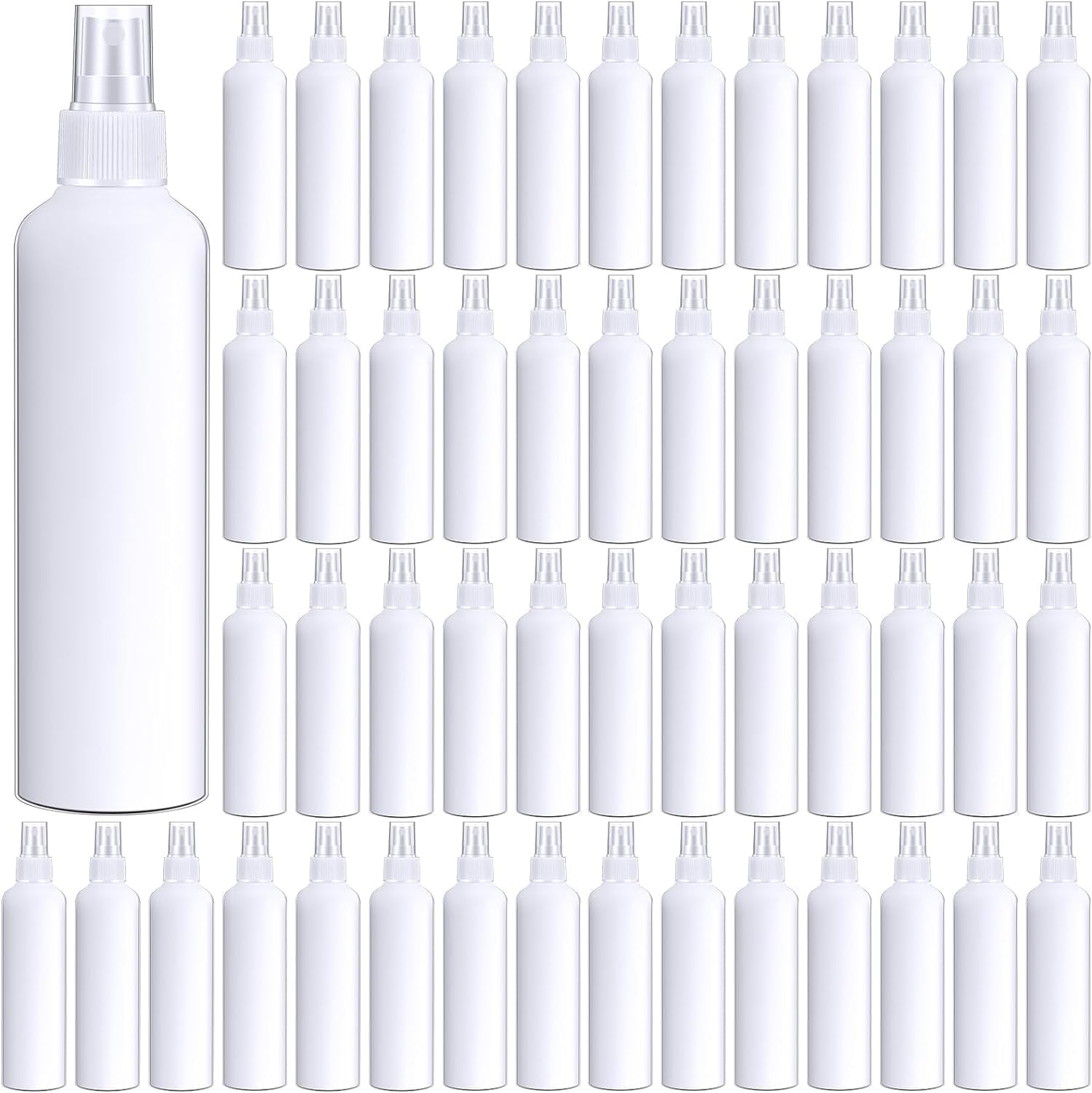 Hunky Dory 12pcs 200ml Empty Plastic white Refillable Fine Mist white ...