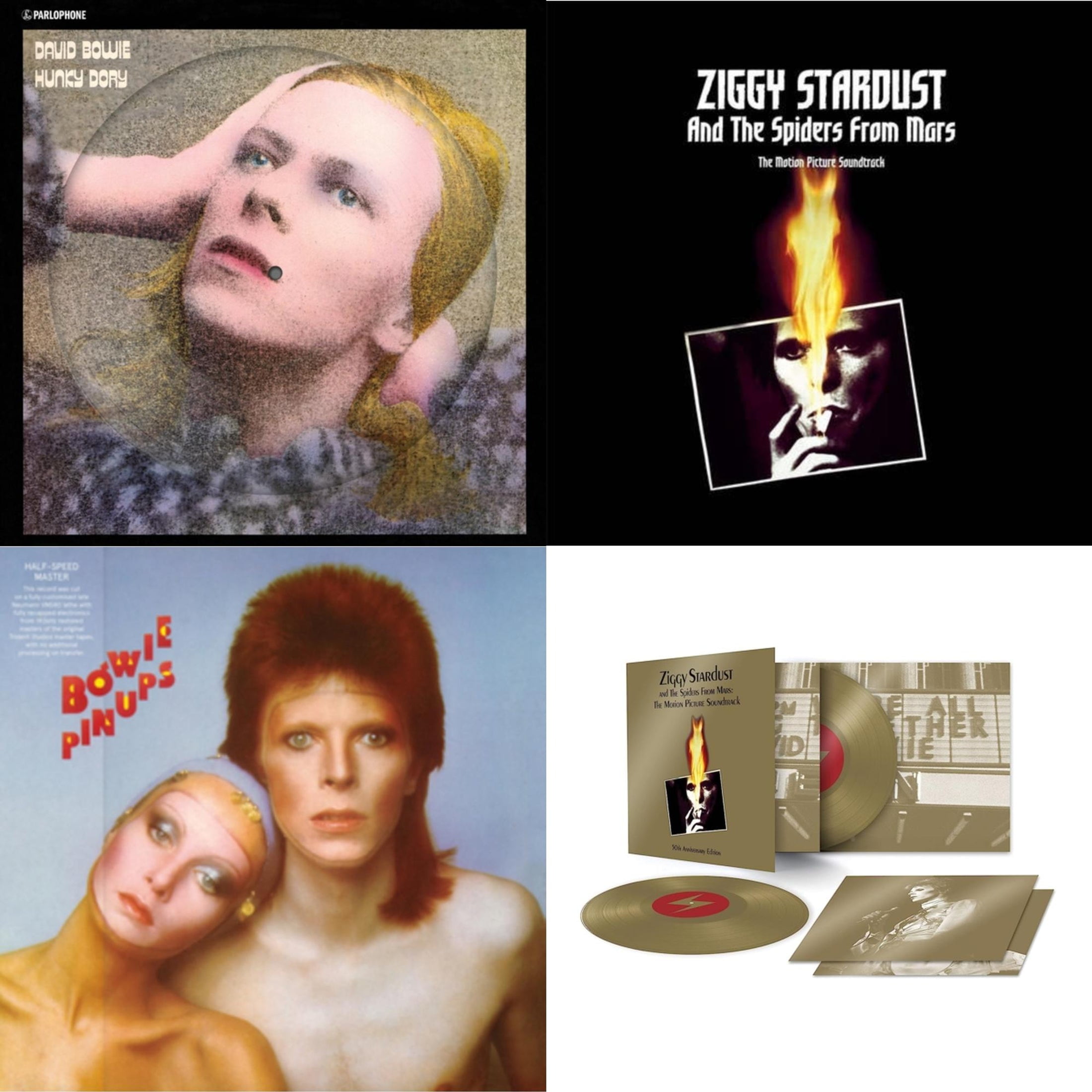 Hunky Dory (2015 Remaster/50Th Anniv/Picture Disc) & Ziggy Stardust & The Spiders From Mars Ost ...