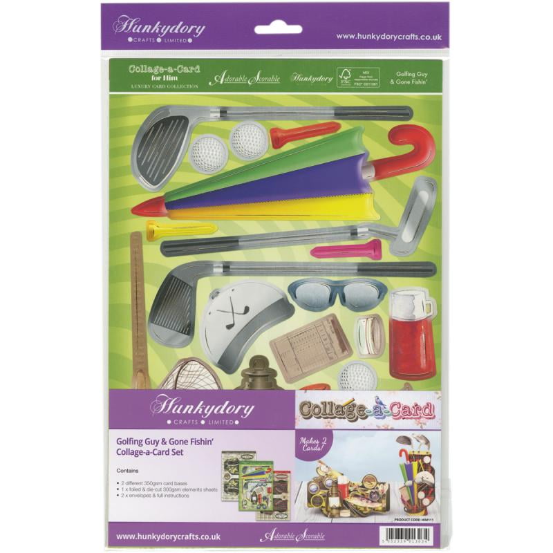 Hunkydory For Him A4 Collage-a-card Luxury Card Set-golfing Guy & Gone ...