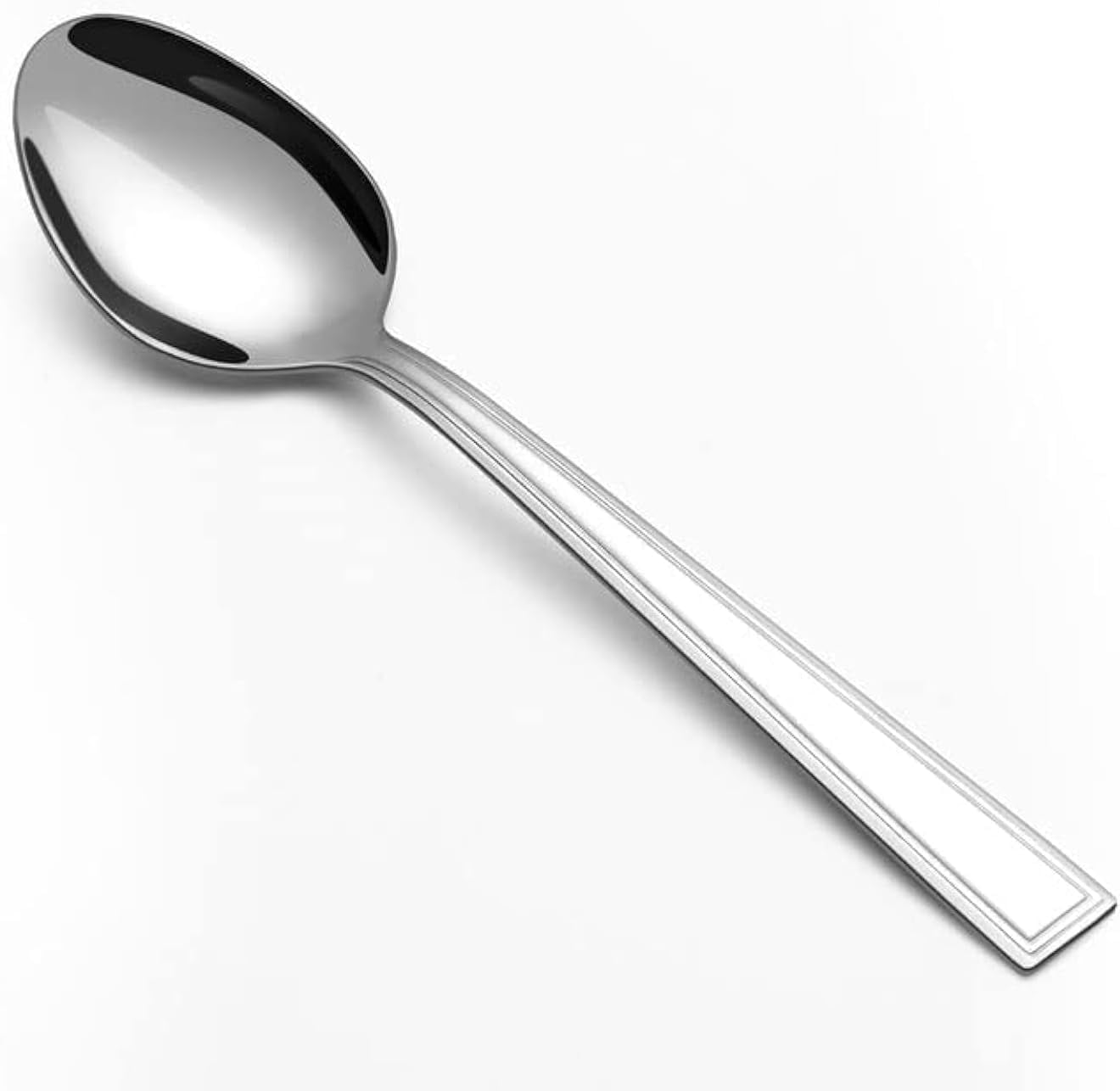 Hunnycook 36 Pieces Dinner Spoons Set, 7.5 Inch Square Handle Stainless ...